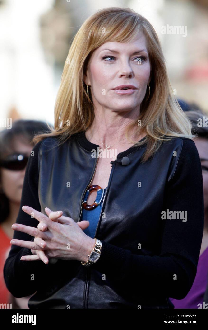 "CSI: Crime Scene Investigation" star Marg Helgenberger wears black ...