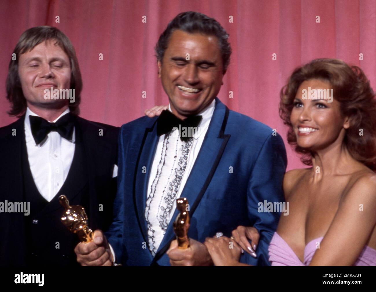 Jon Voight, Fred Koenekamp and Raquel Welch at the Oscars in Los ...