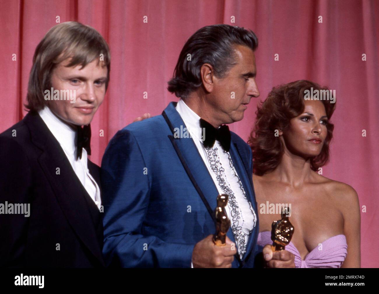 Jon Voight, Fred Koenekamp and Raquel Welch at the Oscars in Los ...