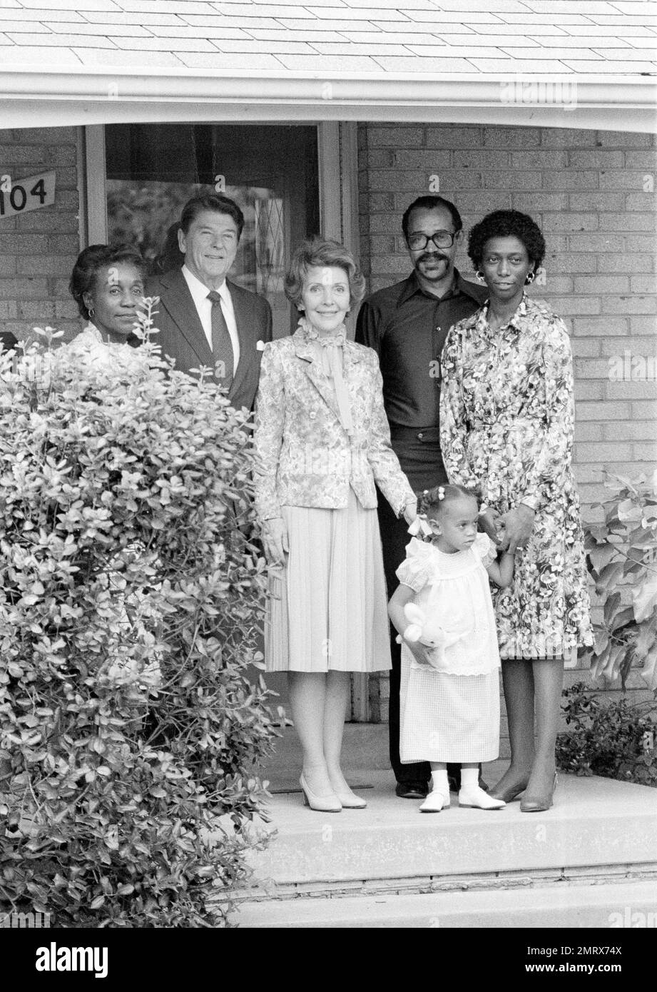 President Ronald Reagan and first lady Nancy Reagan pose with the ...