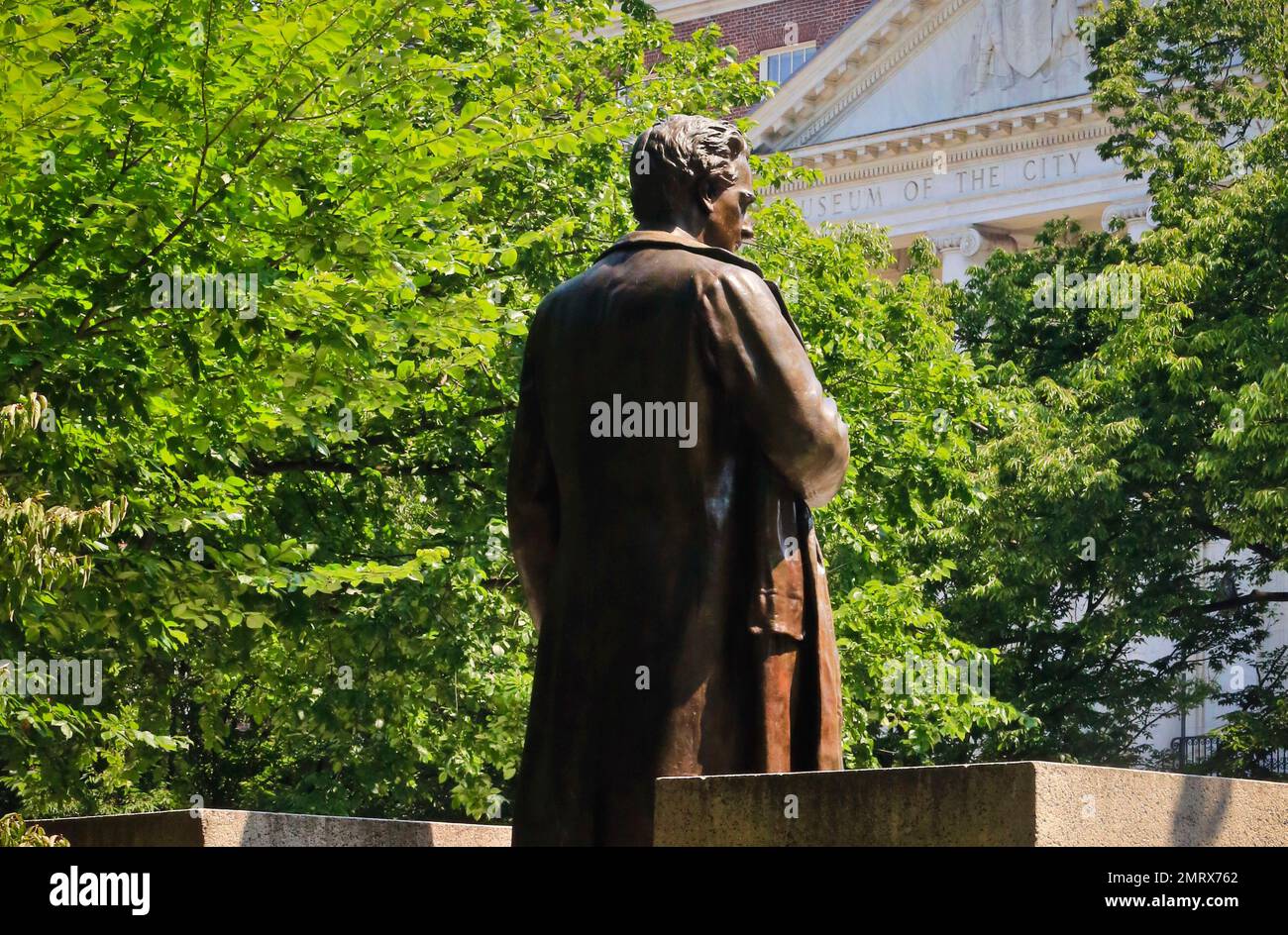 A Central Park statue of Dr. J. Marion Sims is shown as it stands ...