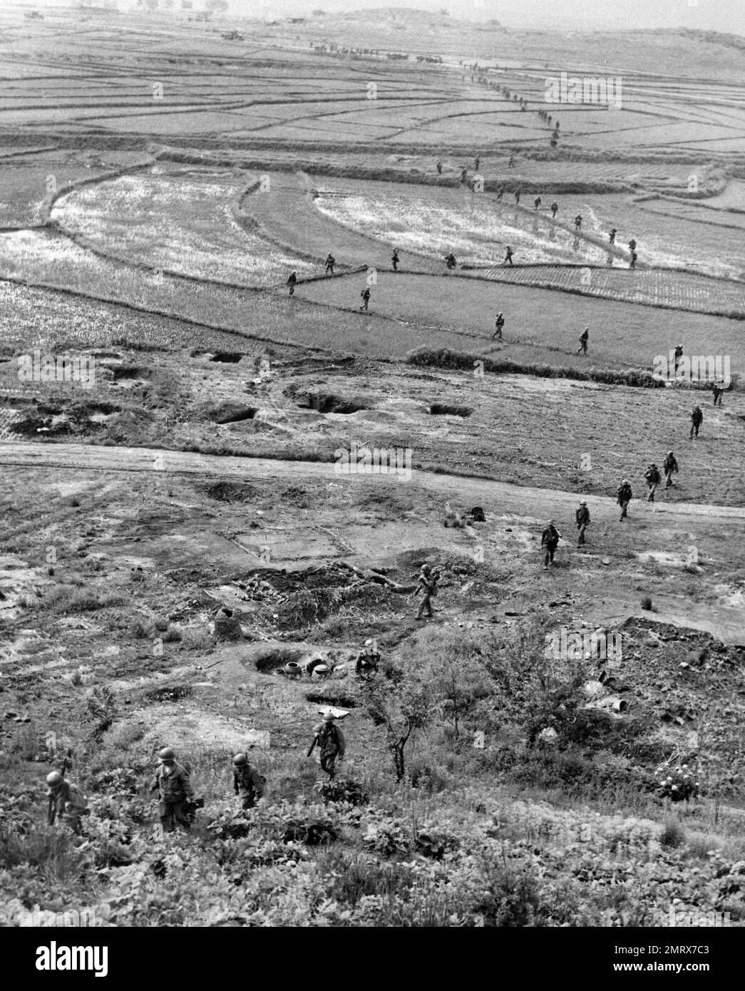 In this photo provided by the U.S. Army, it's a long trail winding ...