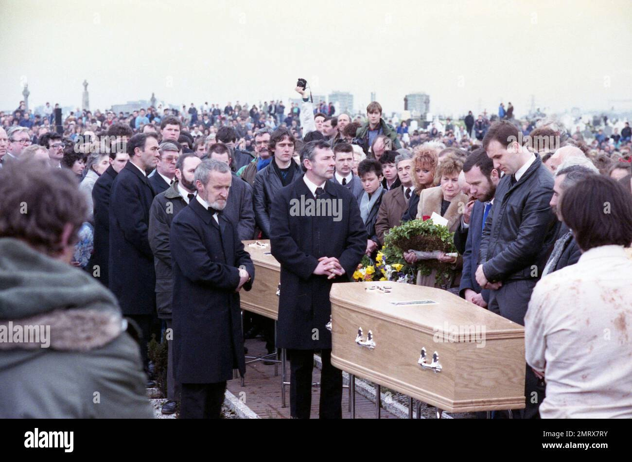 Mourners gathered at the funeral for Sean Savage, Daniel McCann and ...