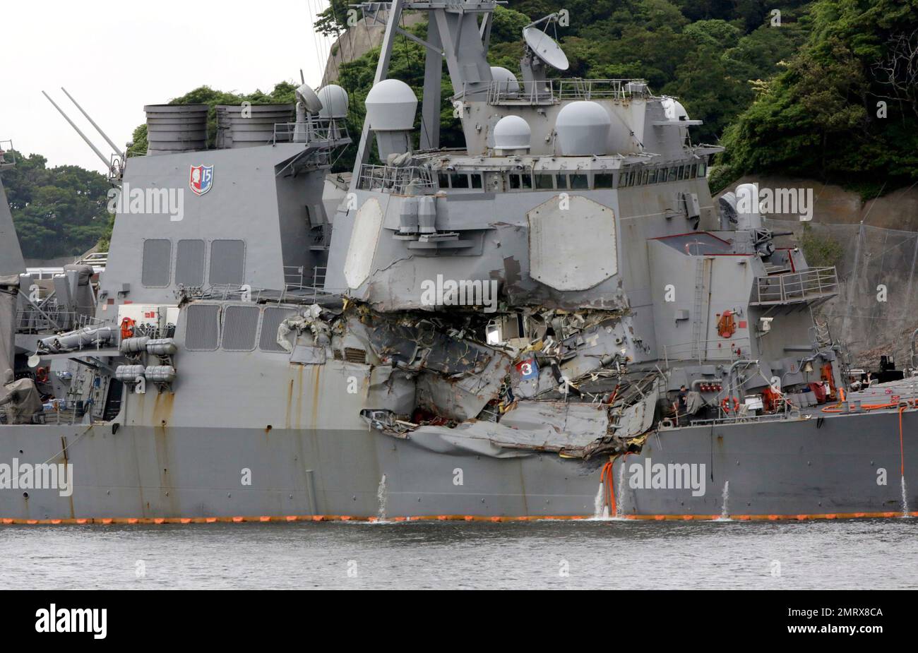 FILE - In this June 18, 2017, file photo, the damaged USS Fitzgerald is ...