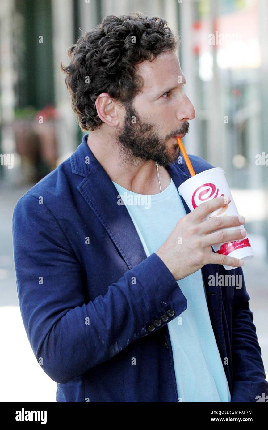 EXCLUSIVE!! Actor Mark Feuerstein sips on a drink while out and about ...
