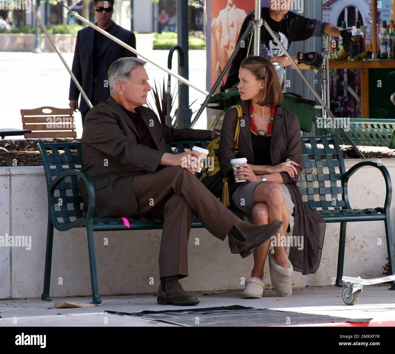 Exclusive!! Mark Harmon was seen filming his hit TV show, "NCIS" on location in Valencia, CA ...