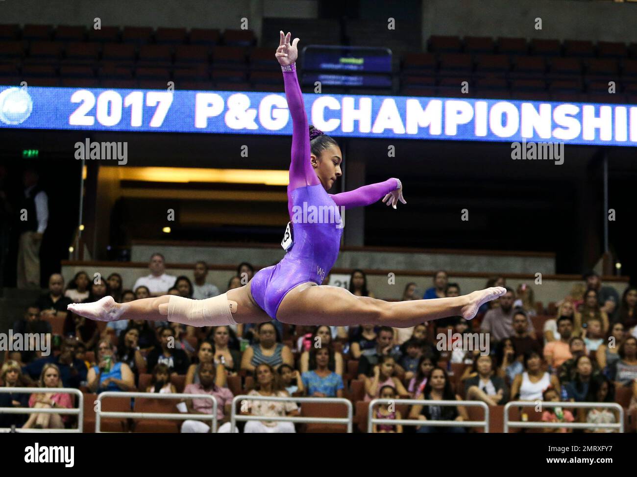 Luisa Blanco competes on the balance beam during senior women's opening ...