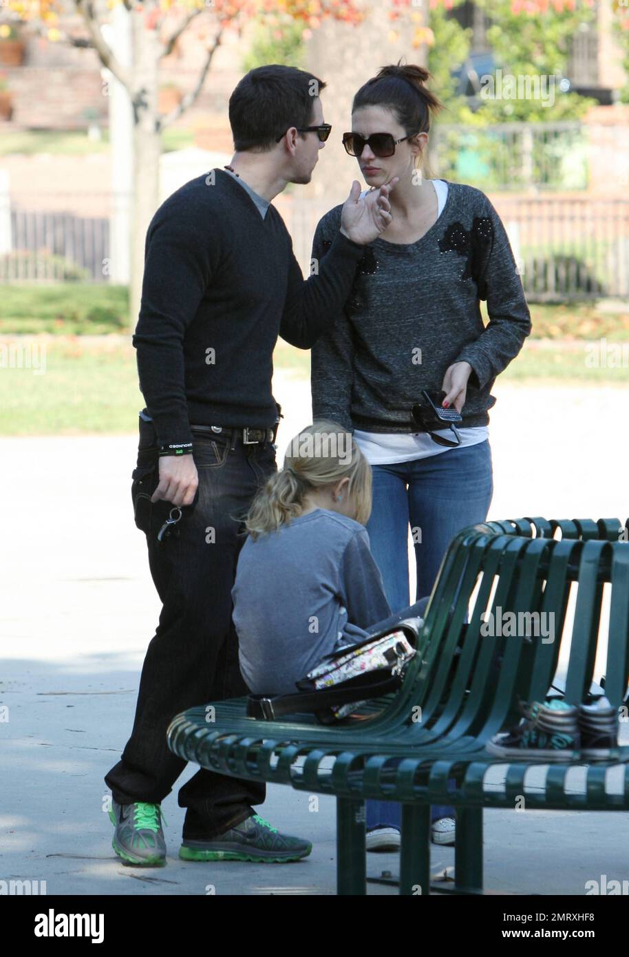 Mark Wahlberg and family spend a day together at a local park in ...