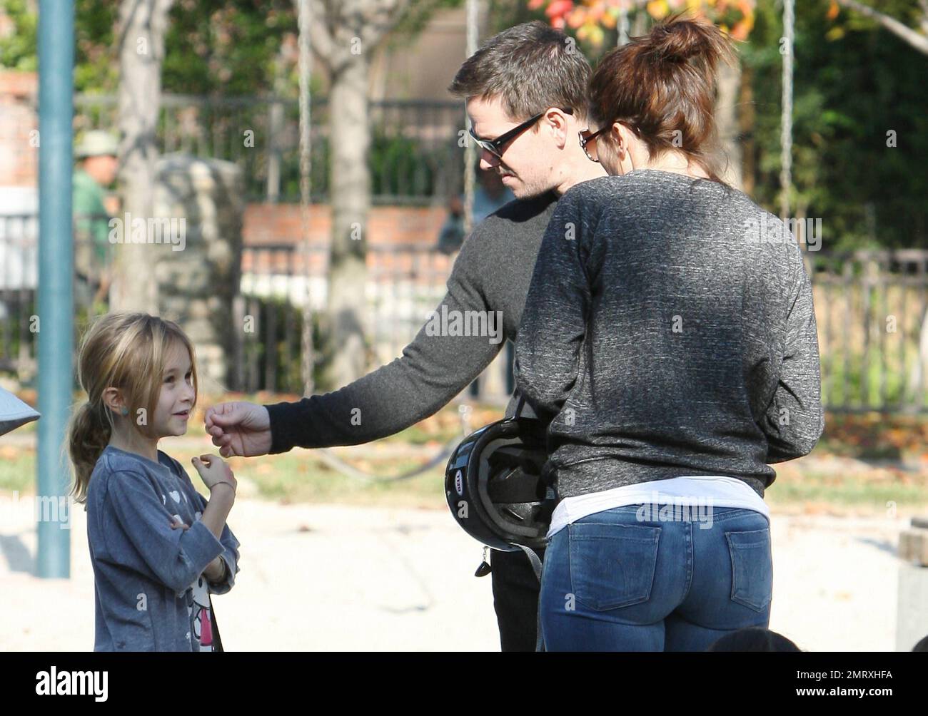 Mark Wahlberg and family spend a day together at a local park in ...