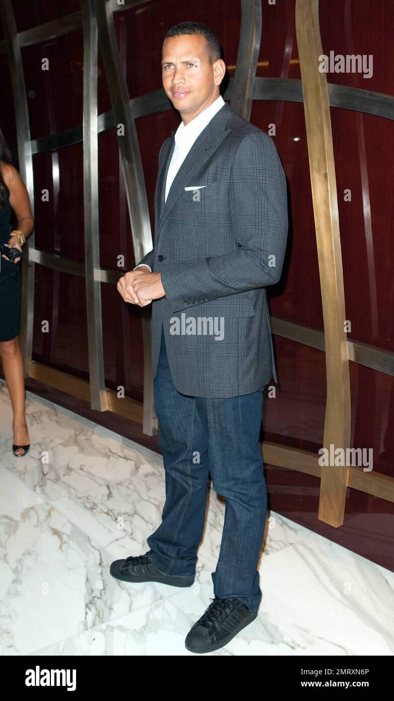 New York Yankees third baseman Alex Rodriguez walks the red carpet at ...