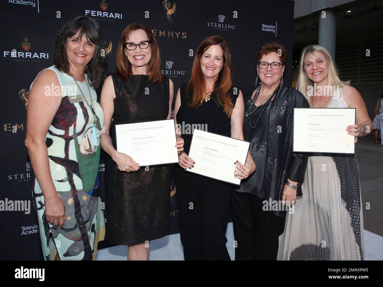 Television Academy's Terry Ann Gordon, from left, costume designers ...