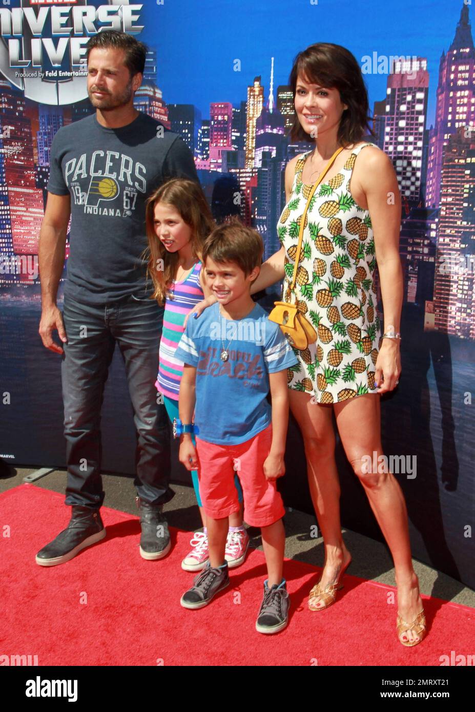 Brooke Burke-Charvet and family at Marvel Universe Live at the Forum in ...