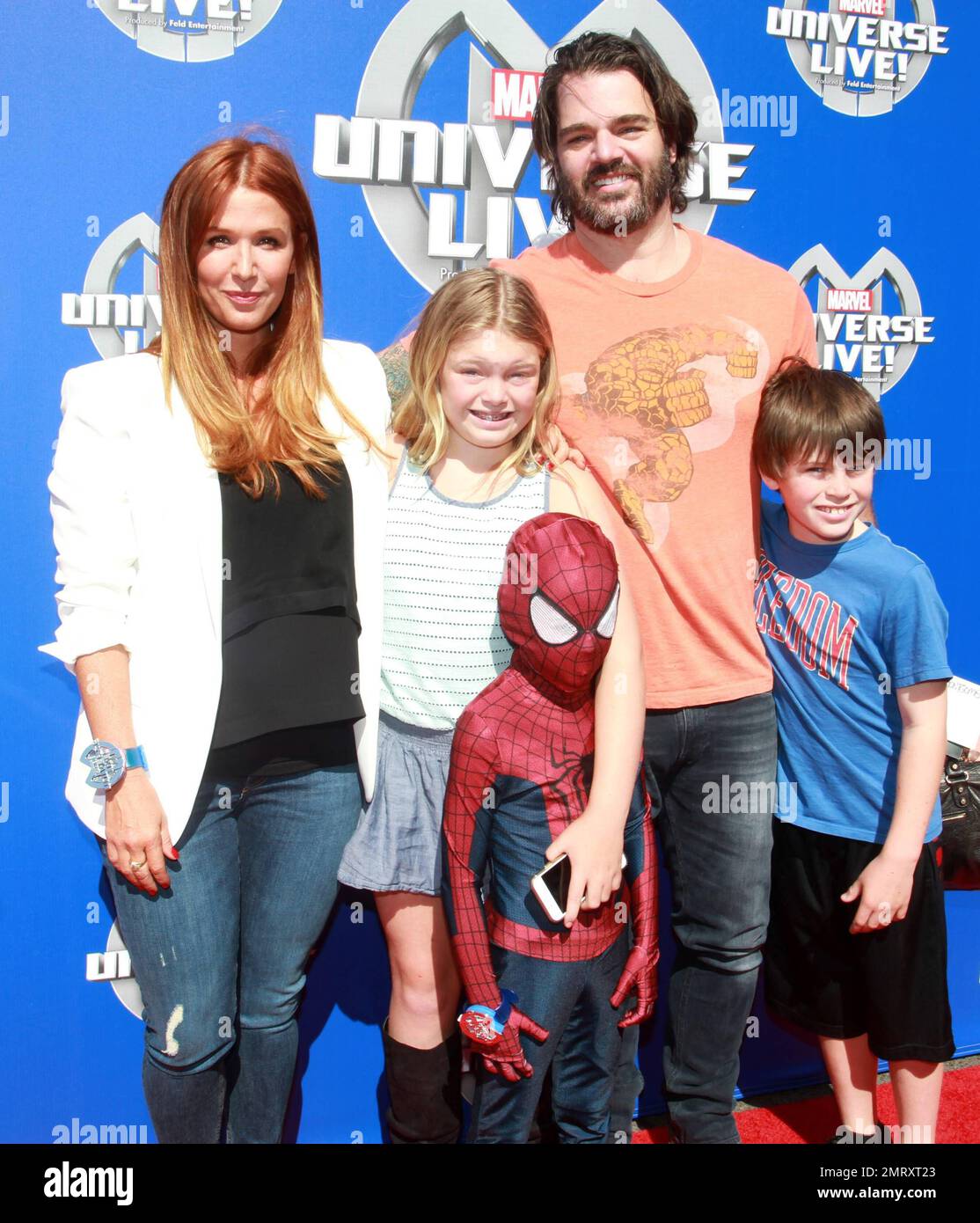 Poppy Montgomery and family at Marvel Universe Live at the Forum in Los ...