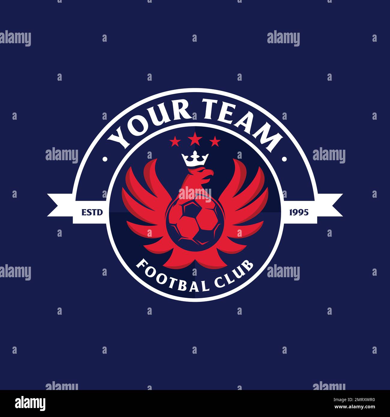 Football emblem logo background vector design. Vector illustration ...