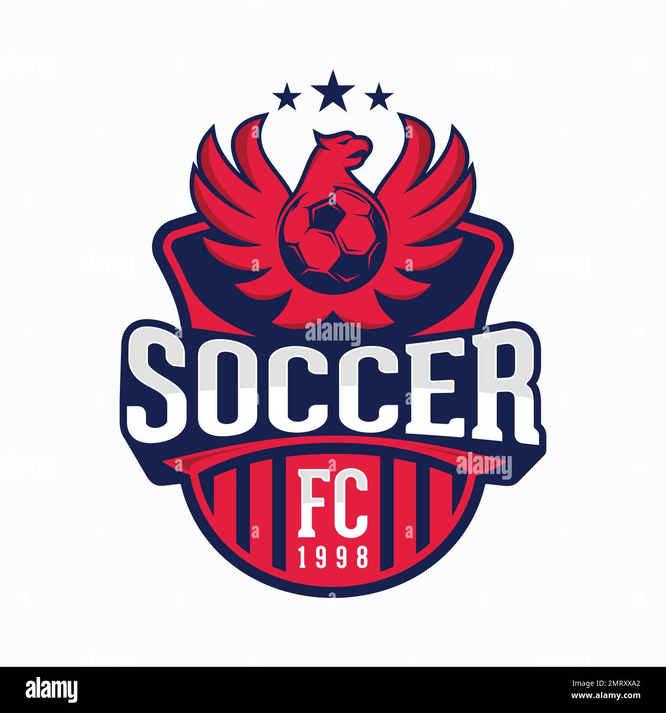 Soccer team logo or Football emblem logo design. Vector illustration ...