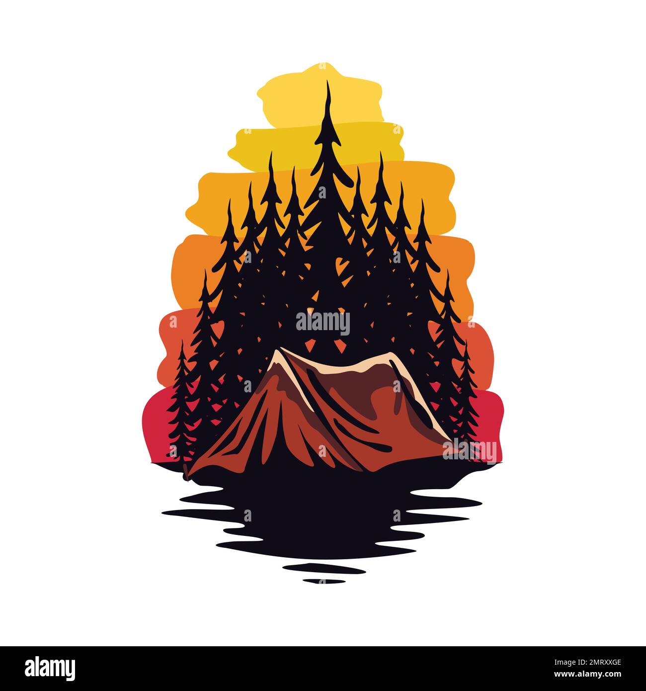 Camping and outdoor logo template before the night come. Vector ...