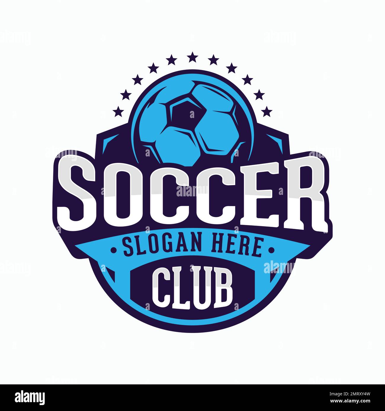 Soccer Club logo or Football emblem logo design. Vector illustration ...