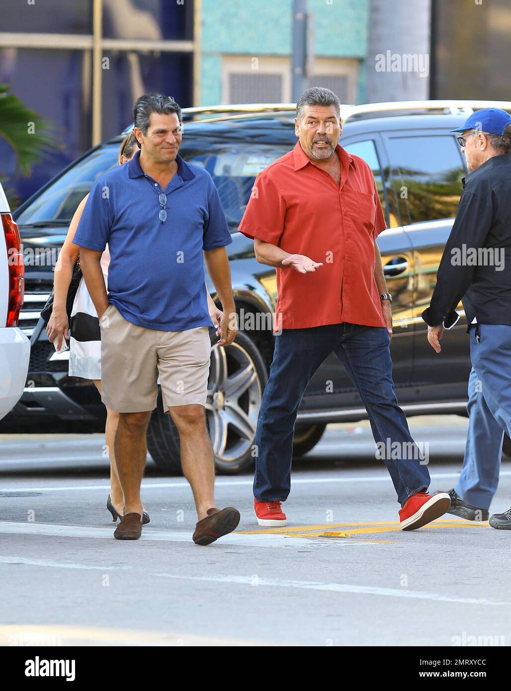 EXCLUSIVE!! Mexican actors Roberto Mateos (blue shirt) and Guillermo ...