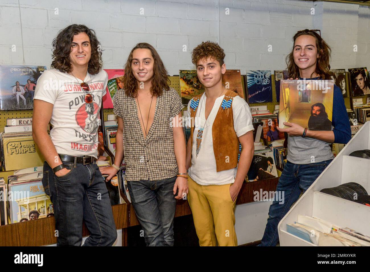 Danny Wagner,from left, Jake Kiszka, Josh Kiszka and Sam Kiszka of ...