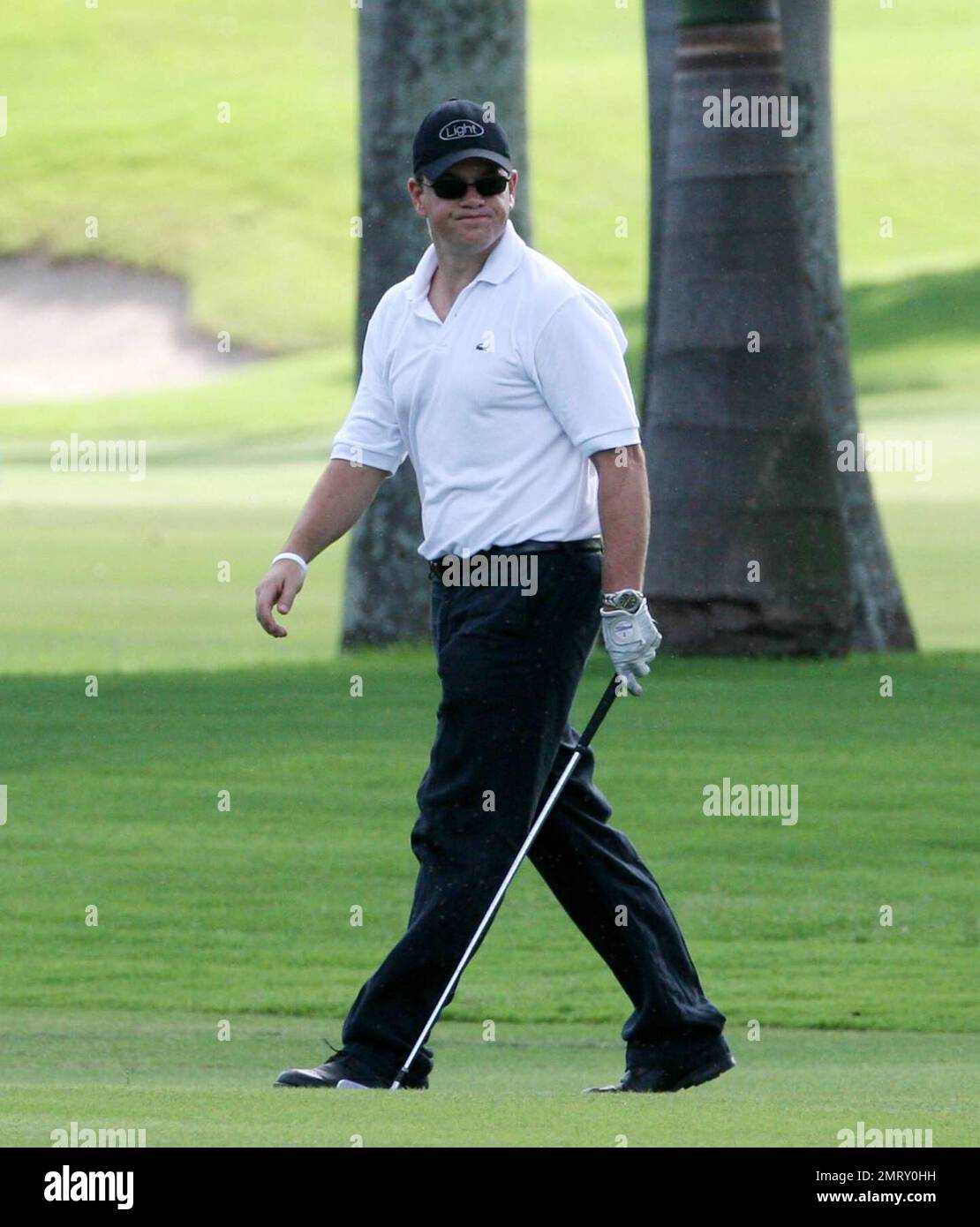 Matt Damon looks astoundingly like Elton John as he pulls a face in ...