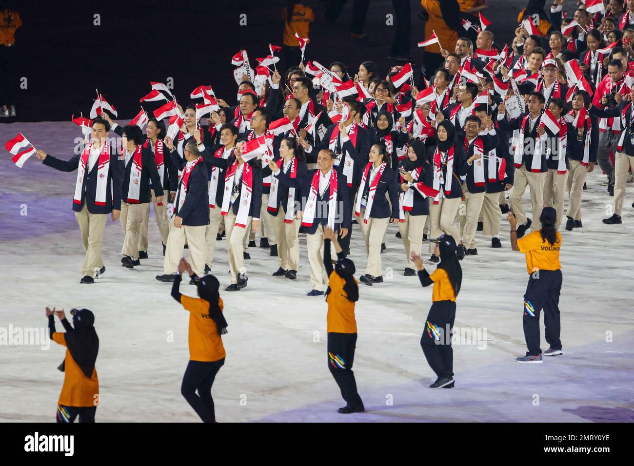 Indonesia's athletes parade during the opening ceremony of the 29th ...