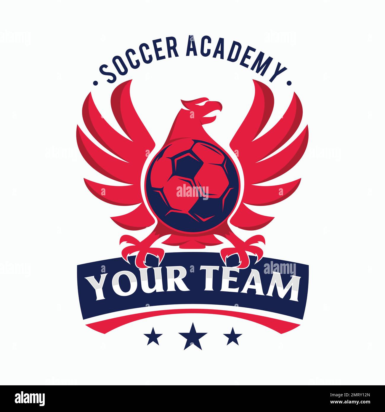Soccer Academy logo emblem background vector design. Vector ...