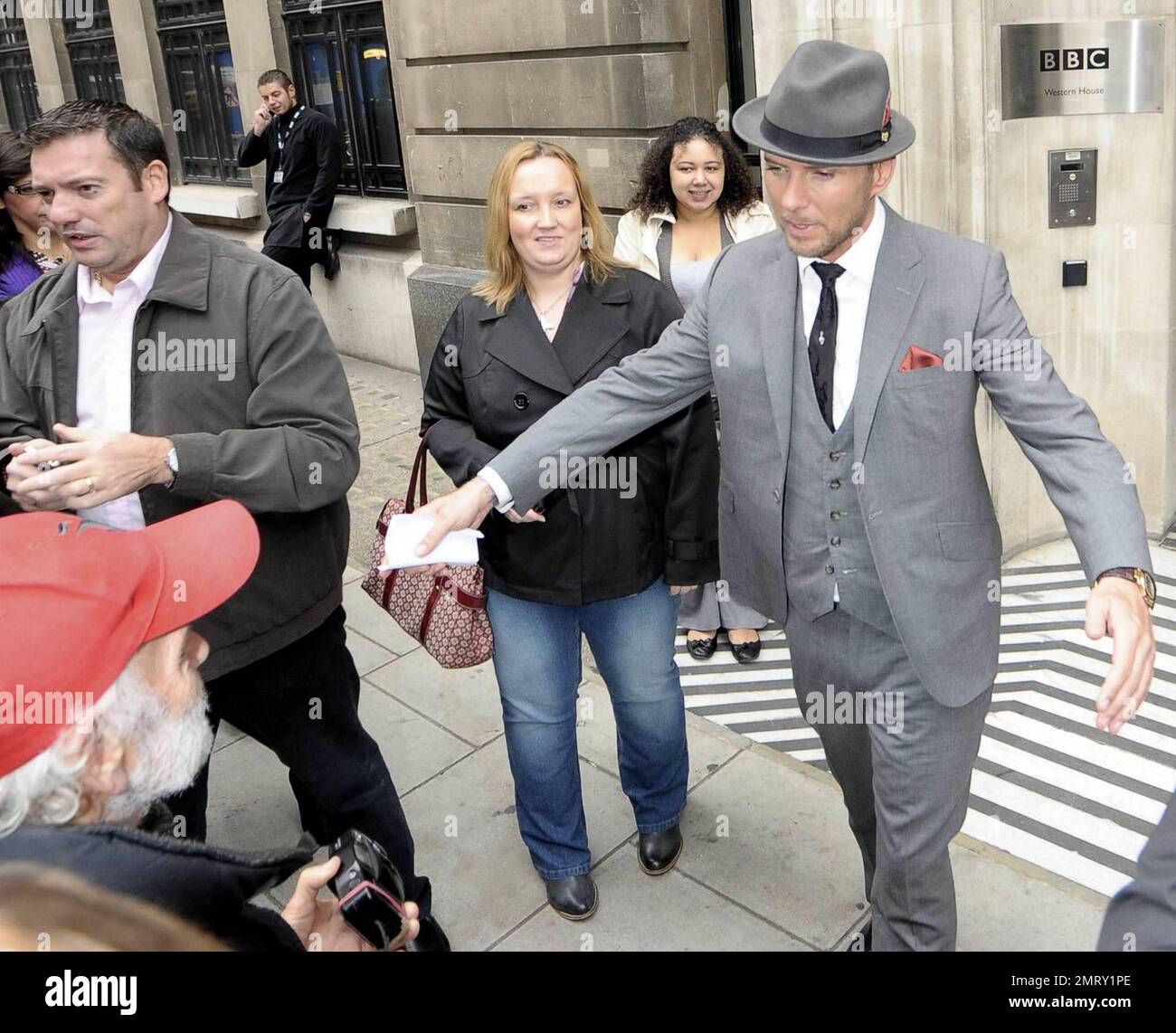 Super stylish singer songwriter Matt Goss arrives at and leaves BBC ...