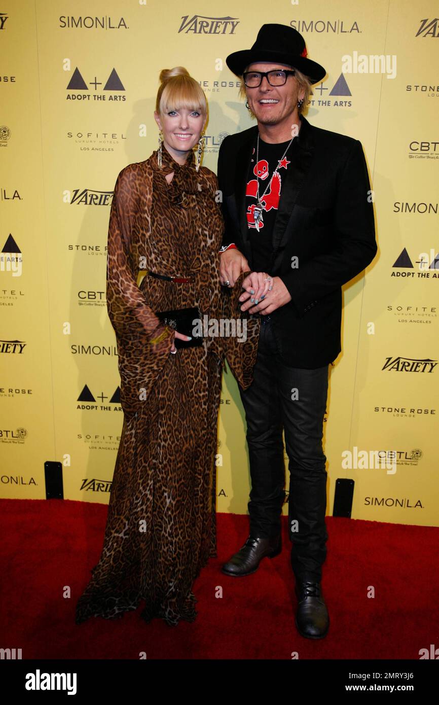 Matt Sorum with fiance Ace Harper at the launch of Matt Sorum's "Adopt ...