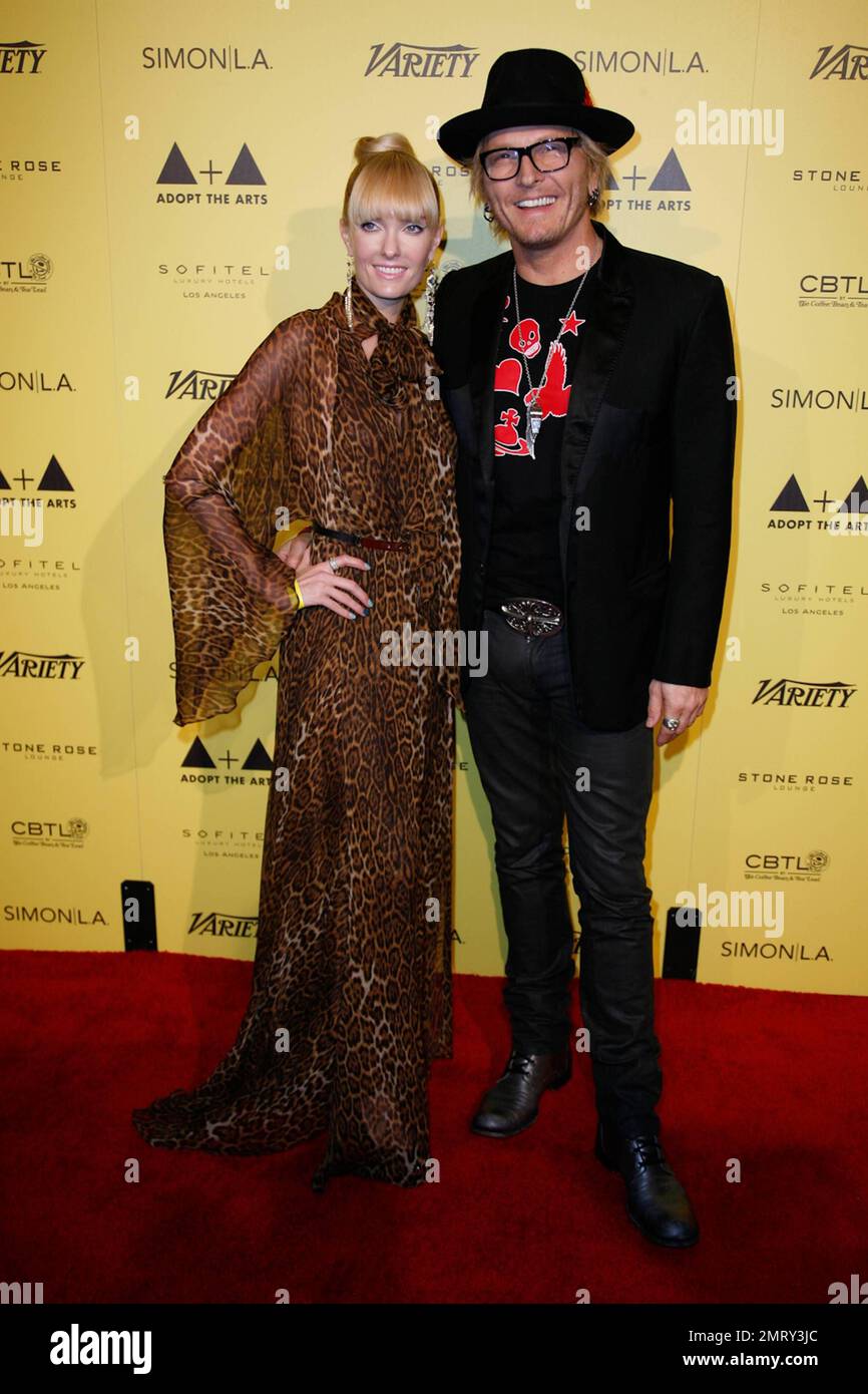Matt Sorum with fiance Ace Harper at the launch of Matt Sorum's "Adopt ...