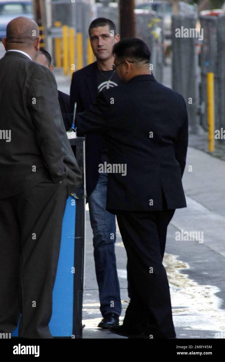 "Lost" star, hunky actor Matthew Fox arrives for an appearance on ...