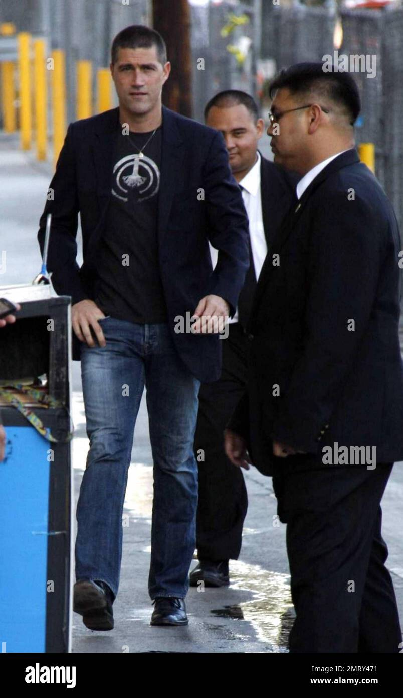 "Lost" star, hunky actor Matthew Fox arrives for an appearance on ...