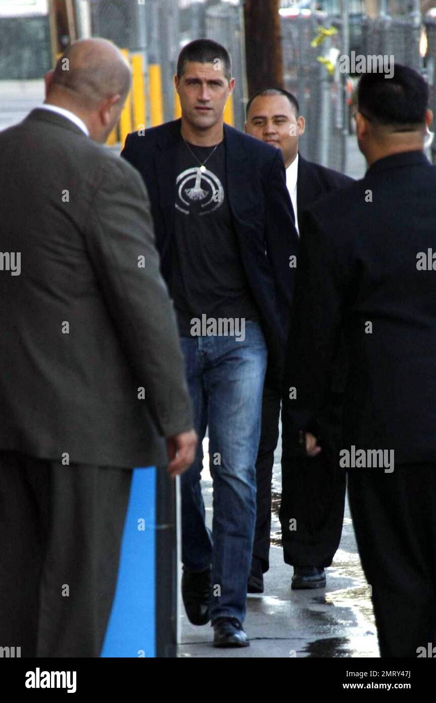 "Lost" star, hunky actor Matthew Fox arrives for an appearance on ...