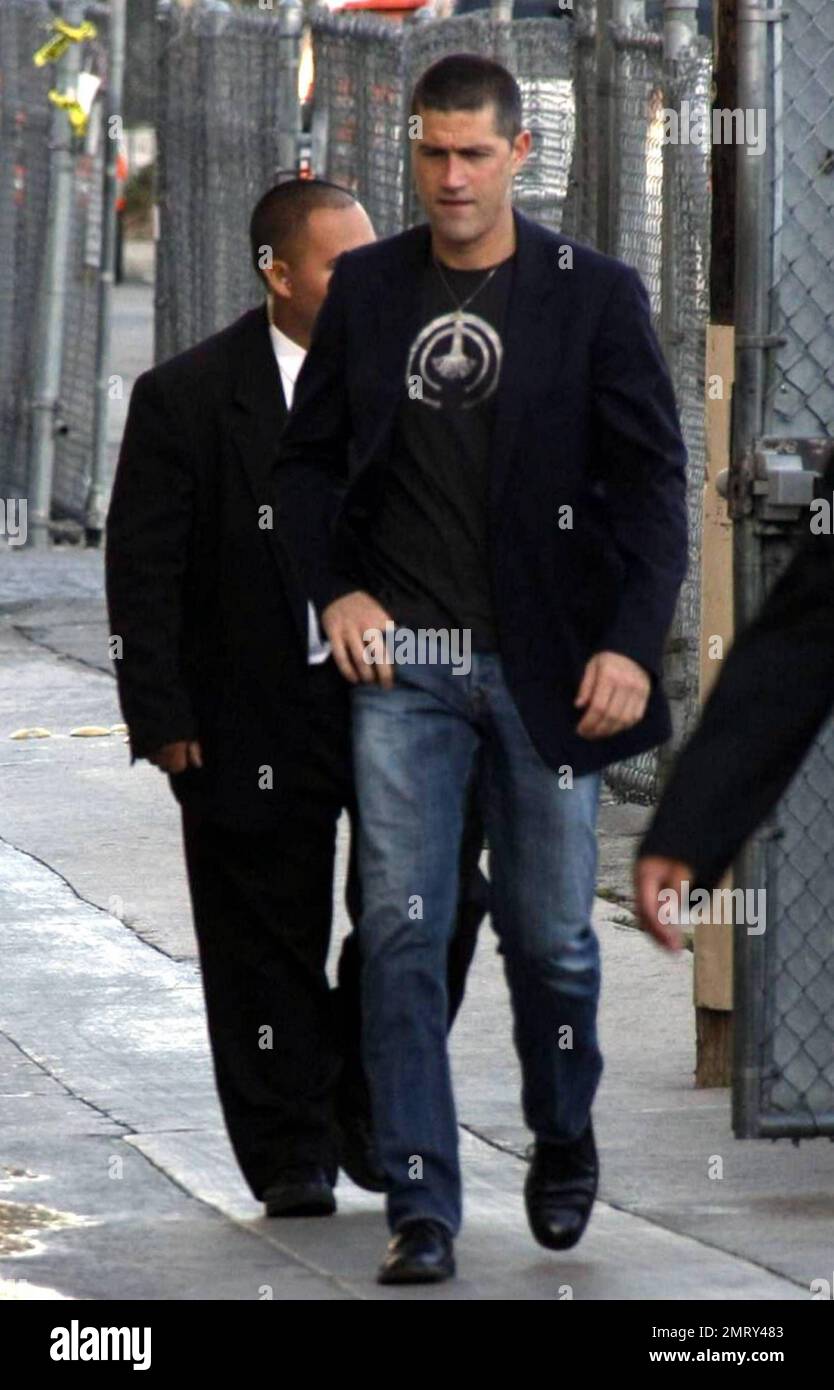 "Lost" star, hunky actor Matthew Fox arrives for an appearance on ...