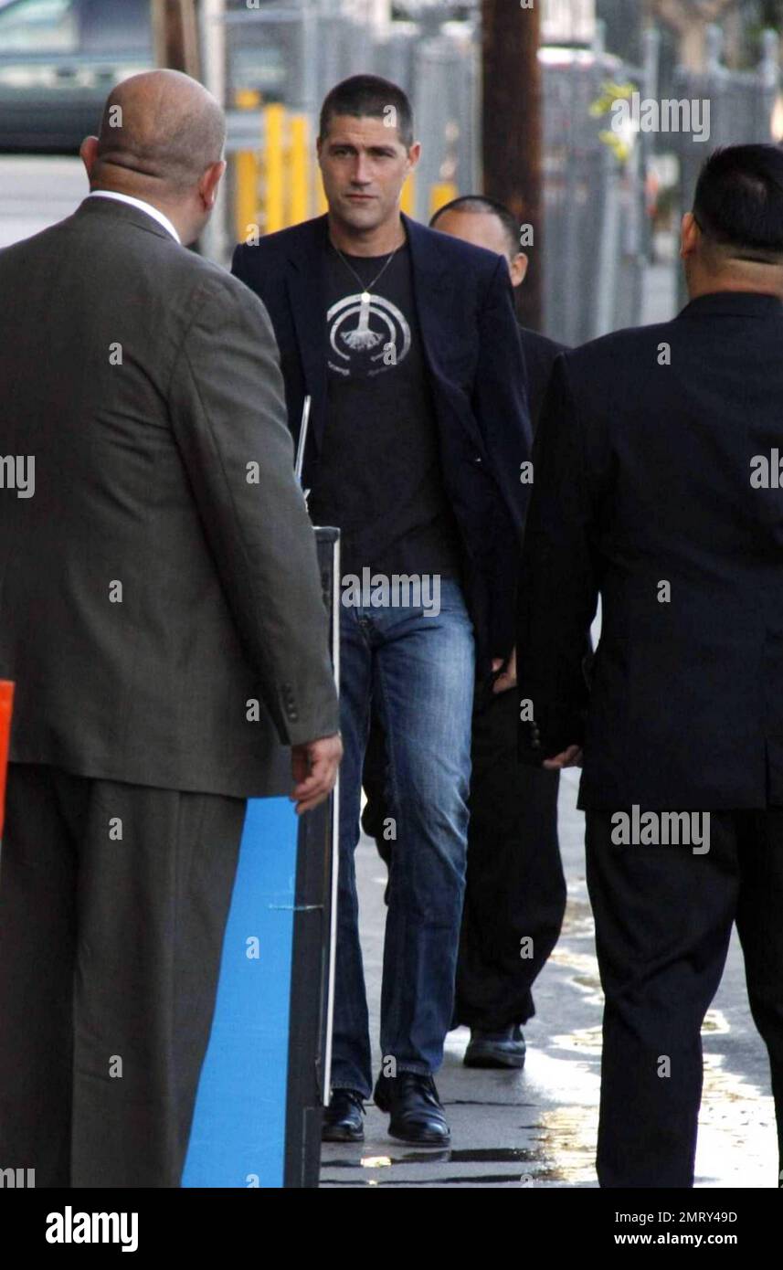 "Lost" star, hunky actor Matthew Fox arrives for an appearance on ...