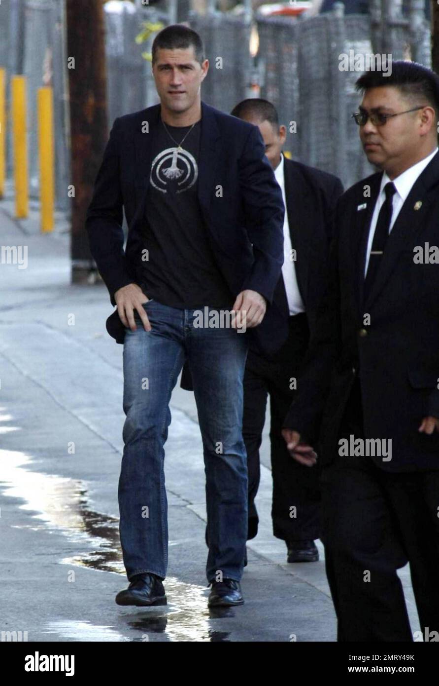 "Lost" star, hunky actor Matthew Fox arrives for an appearance on ...