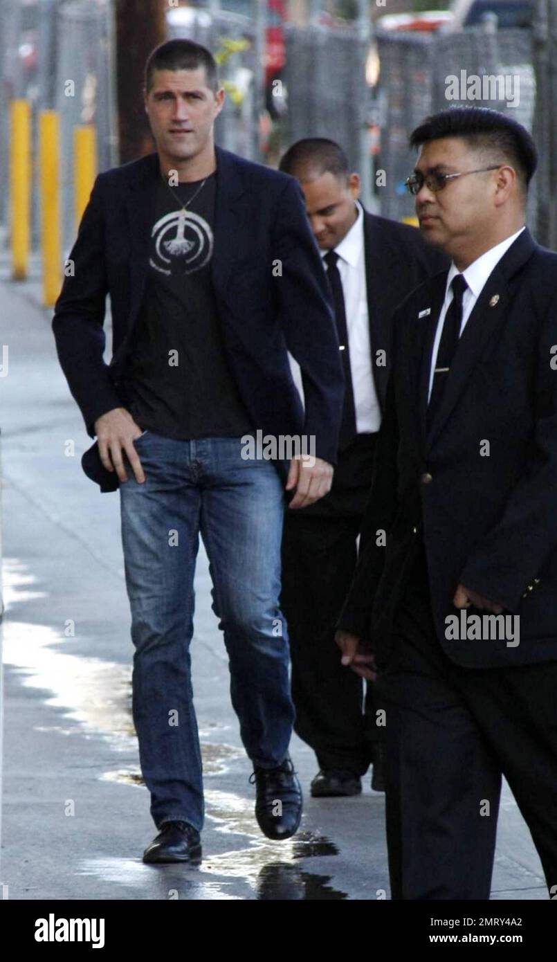 "Lost" star, hunky actor Matthew Fox arrives for an appearance on ...