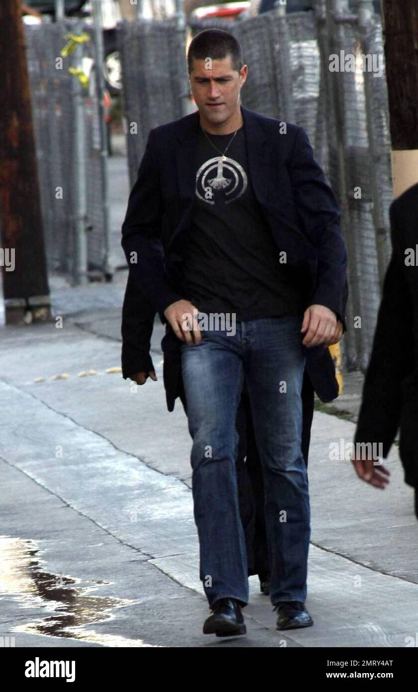 "Lost" star, hunky actor Matthew Fox arrives for an appearance on ...