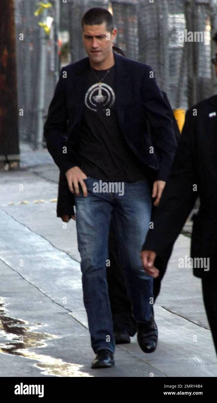 "Lost" star, hunky actor Matthew Fox arrives for an appearance on ...