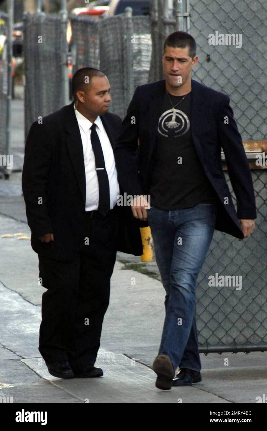"Lost" star, hunky actor Matthew Fox arrives for an appearance on ...