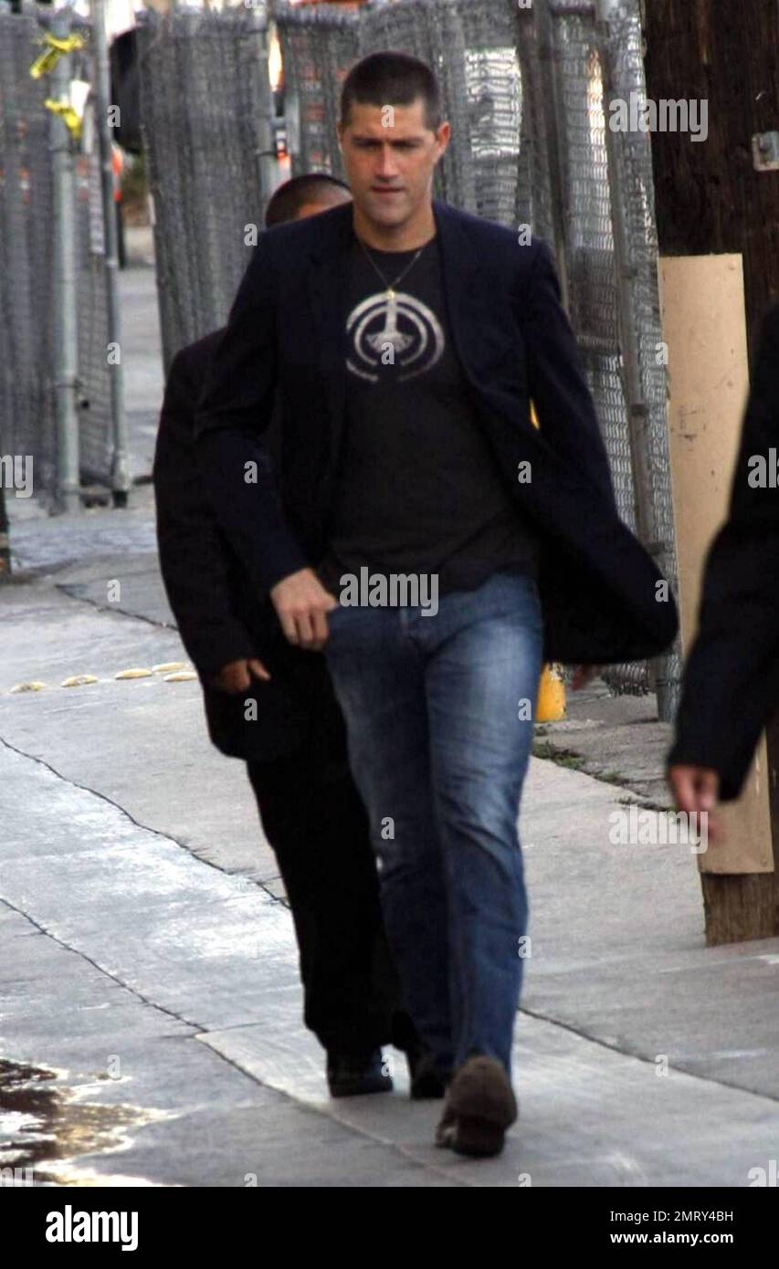 "Lost" star, hunky actor Matthew Fox arrives for an appearance on ...