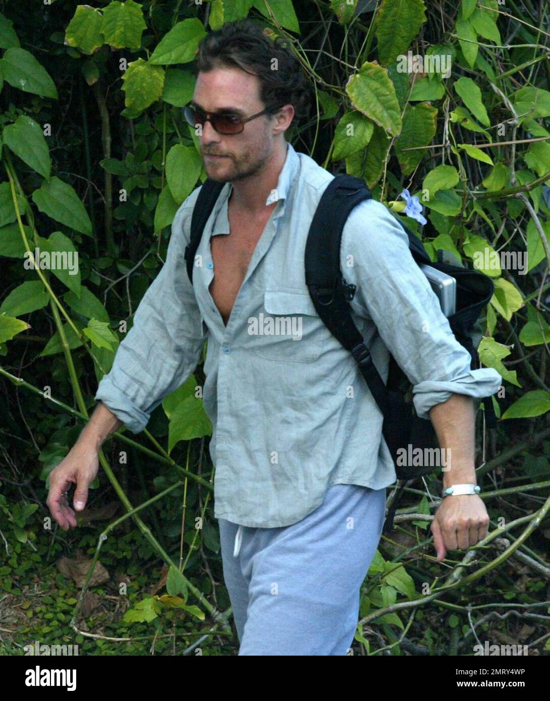 Exclusive!! Matthew McConaughey enjoys the Florida heat poolside with a ...