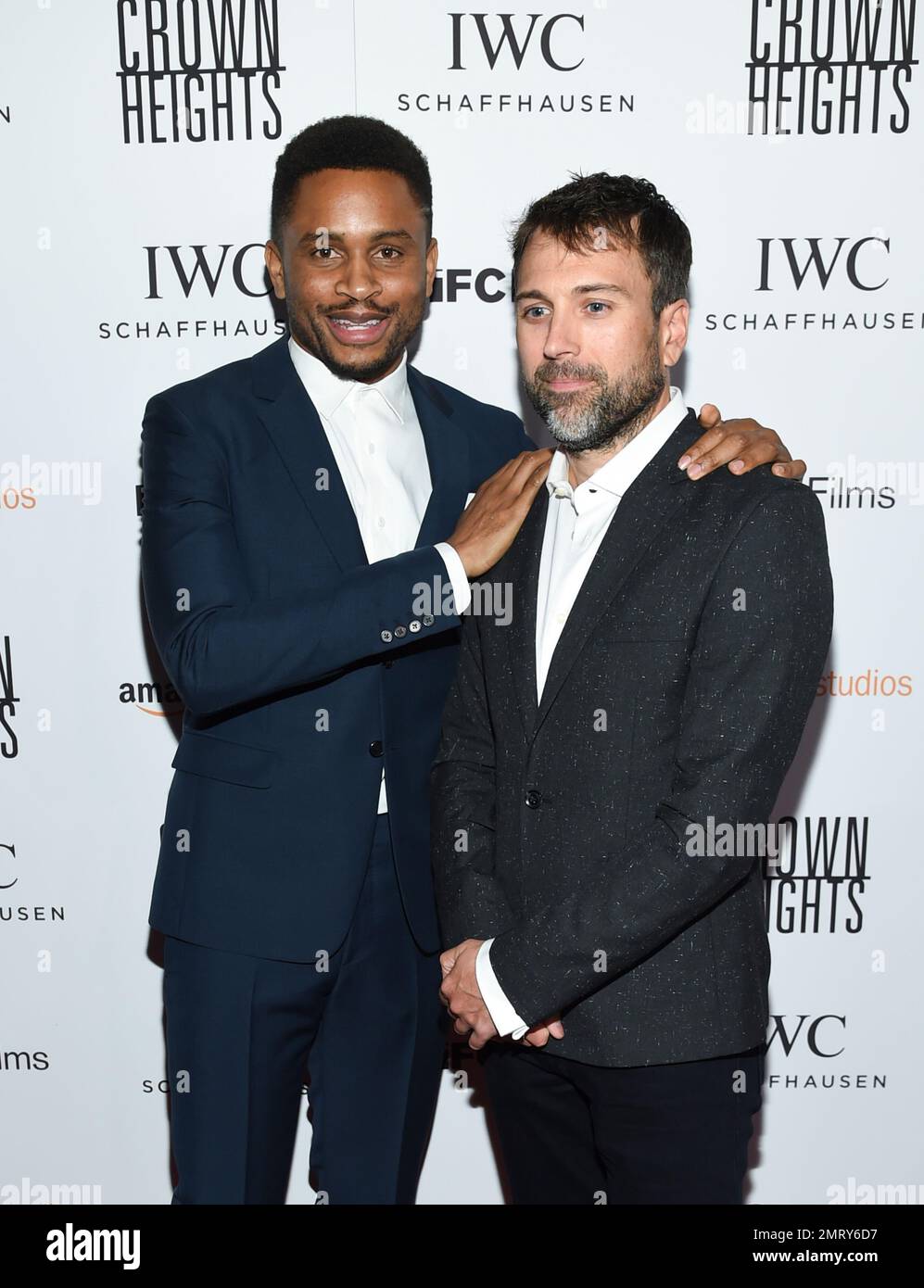 Nnamdi Asomugha, left, and Jonathan Baker attend the premiere of Amazon ...