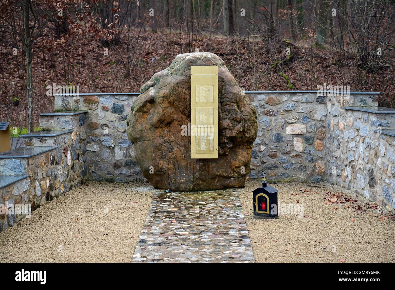 Berlin, Germany. 30th Jan, 2023. A stone commemorates the soldiers who ...