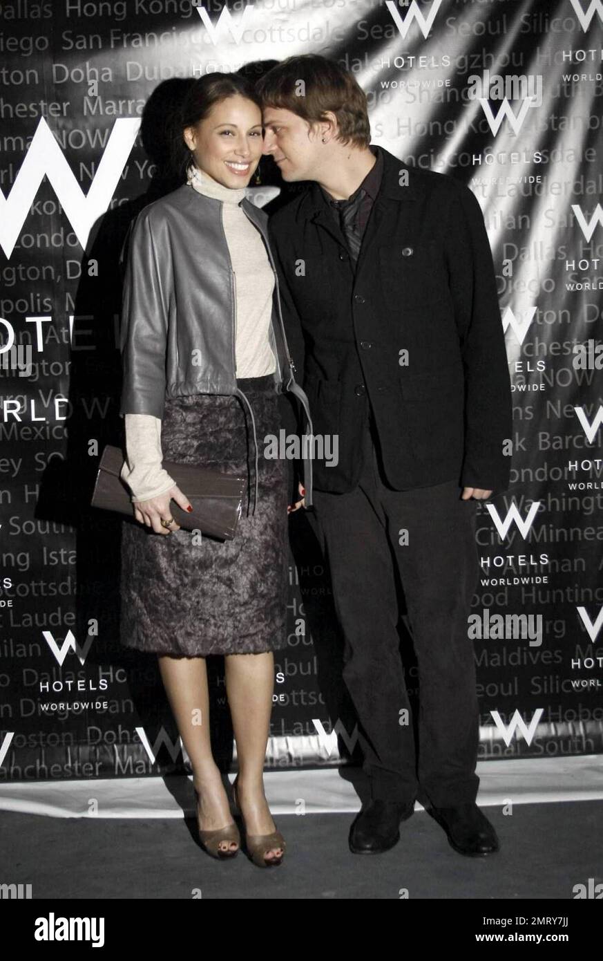 Singer Rob Thomas and wife Marisol arrive for the Max Azria fashion ...