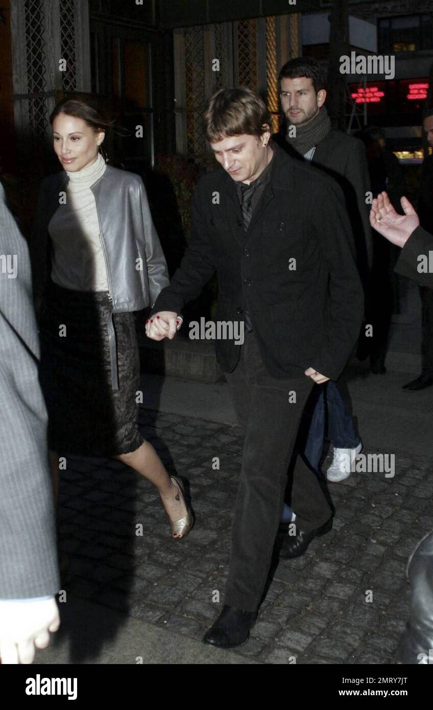 Singer Rob Thomas and wife Marisol arrive for the Max Azria fashion ...