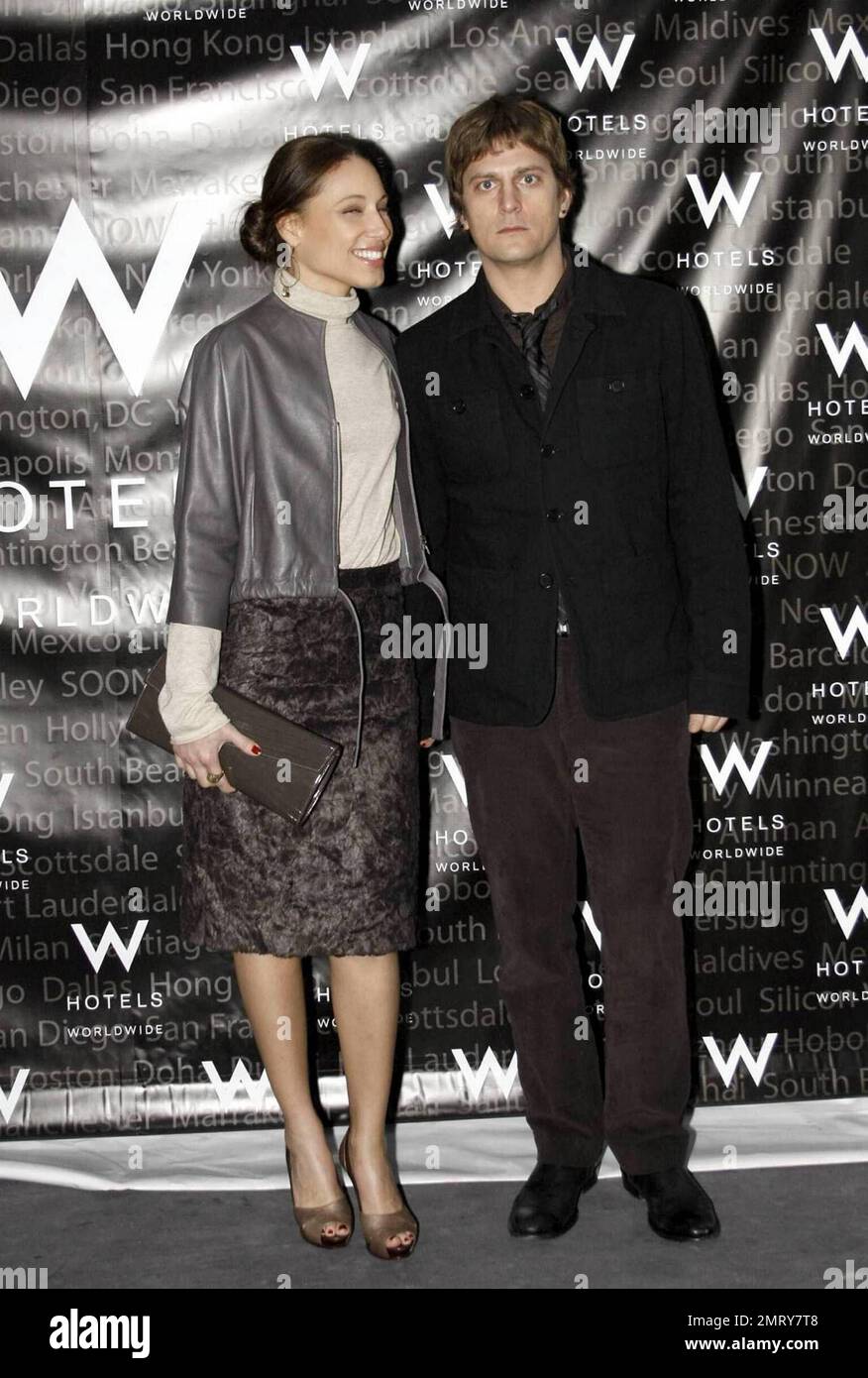 Singer Rob Thomas and wife Marisol arrive for the Max Azria fashion ...