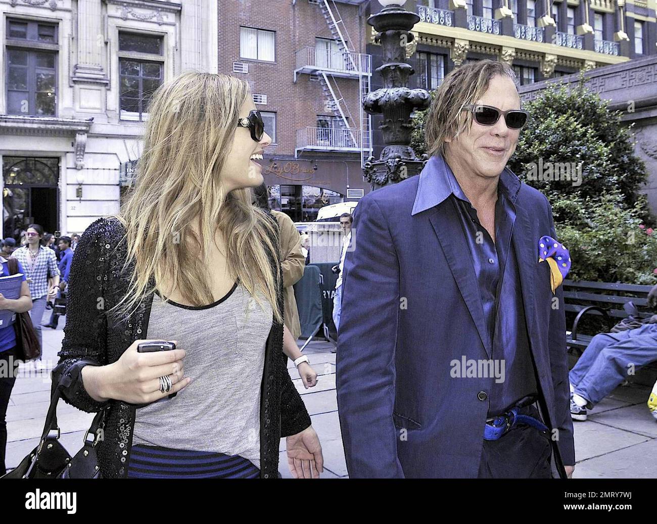 Mickey Rourke attends the Max Azria fashion show during Mercedes Benz ...
