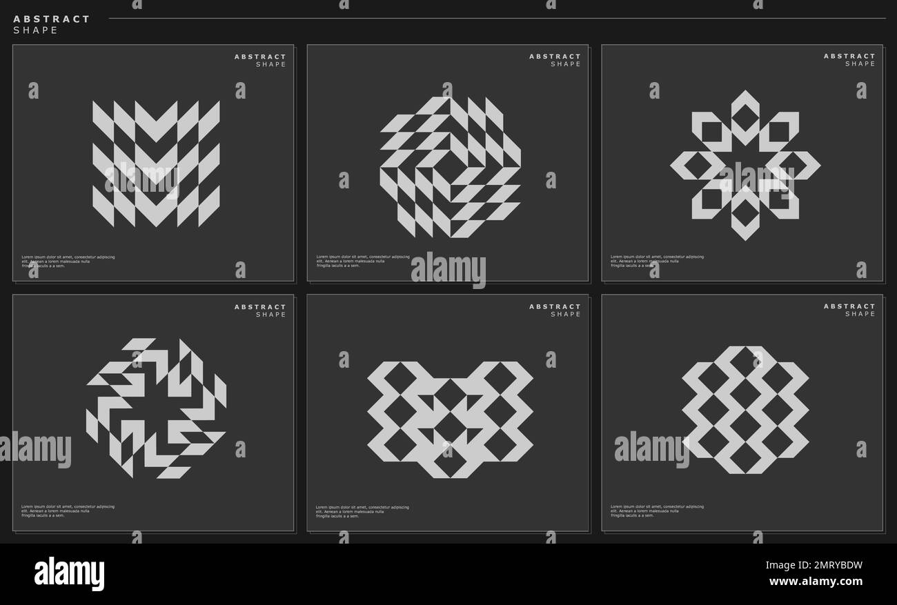 Abstract stripe line logo design set. Zigzag lines abstract logo vector ...