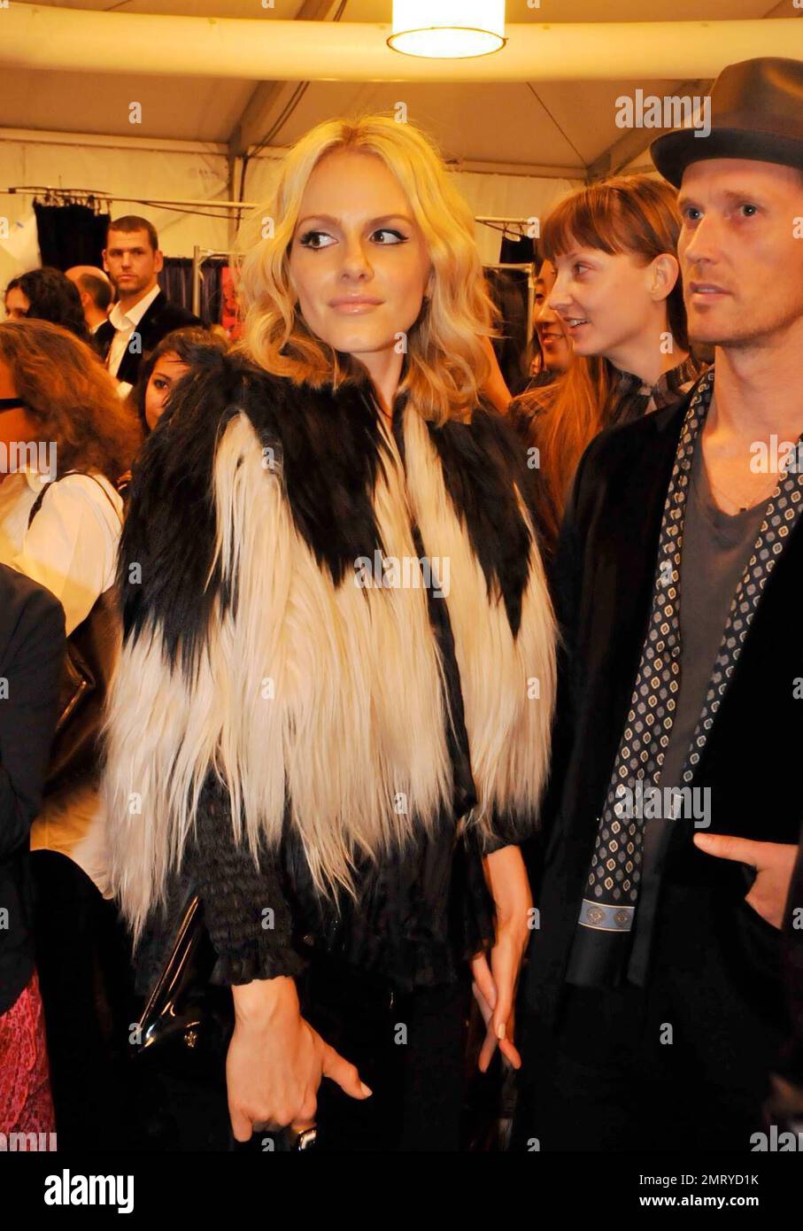 Monet Mazur and Sofia Coppola, each with her beau, attend the Anna Sui ...