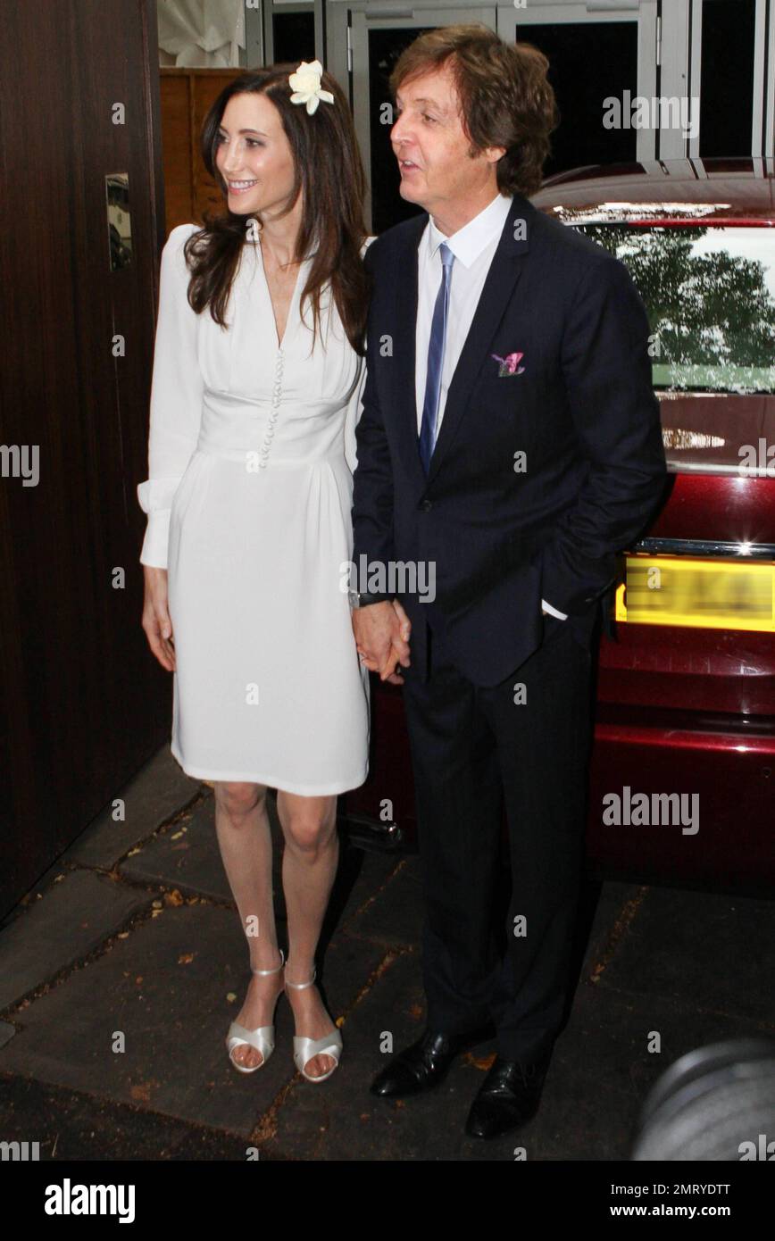 Sir Paul McCartney and Nancy Shevell arrive at their home for their ...